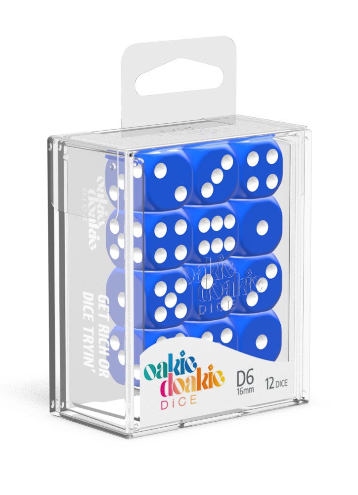 Oakie Doakie - Dados D6 Sólidos - Azul (16mm)